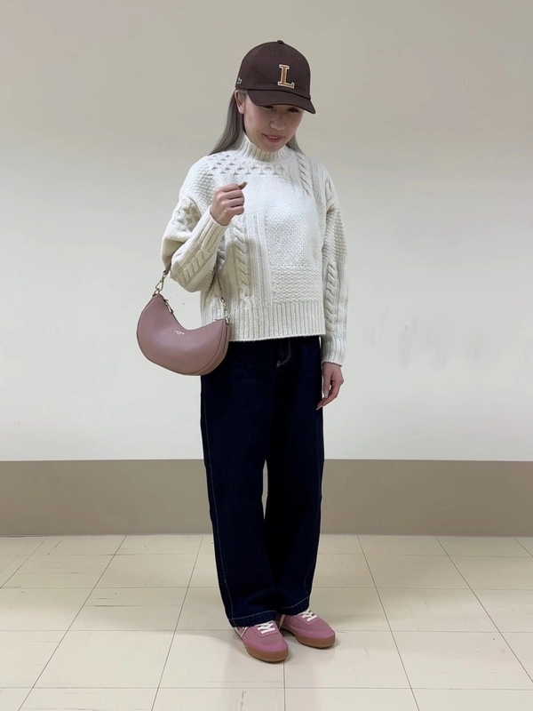 シャンゼリゼ レザーハーフムーンショルダーバッグ NF5101PH